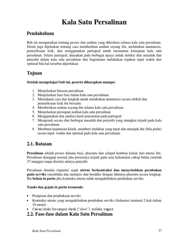Modul Partograf Who | PDF
