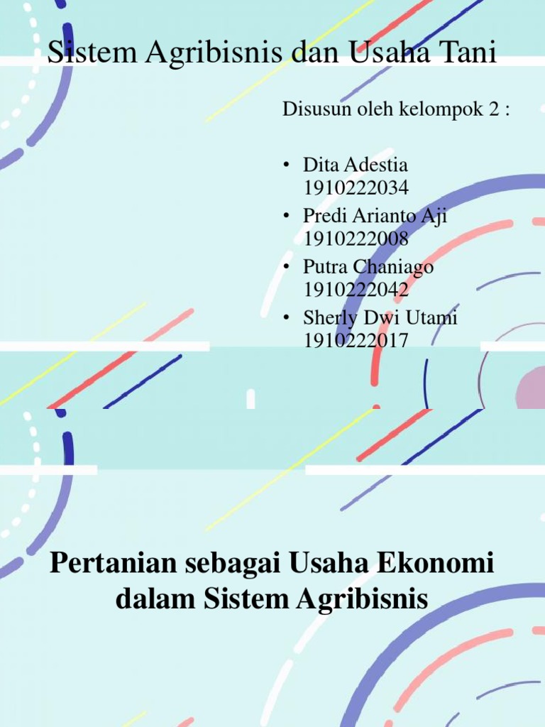 Sistem Agribisnis Dan Usaha Tani | PDF
