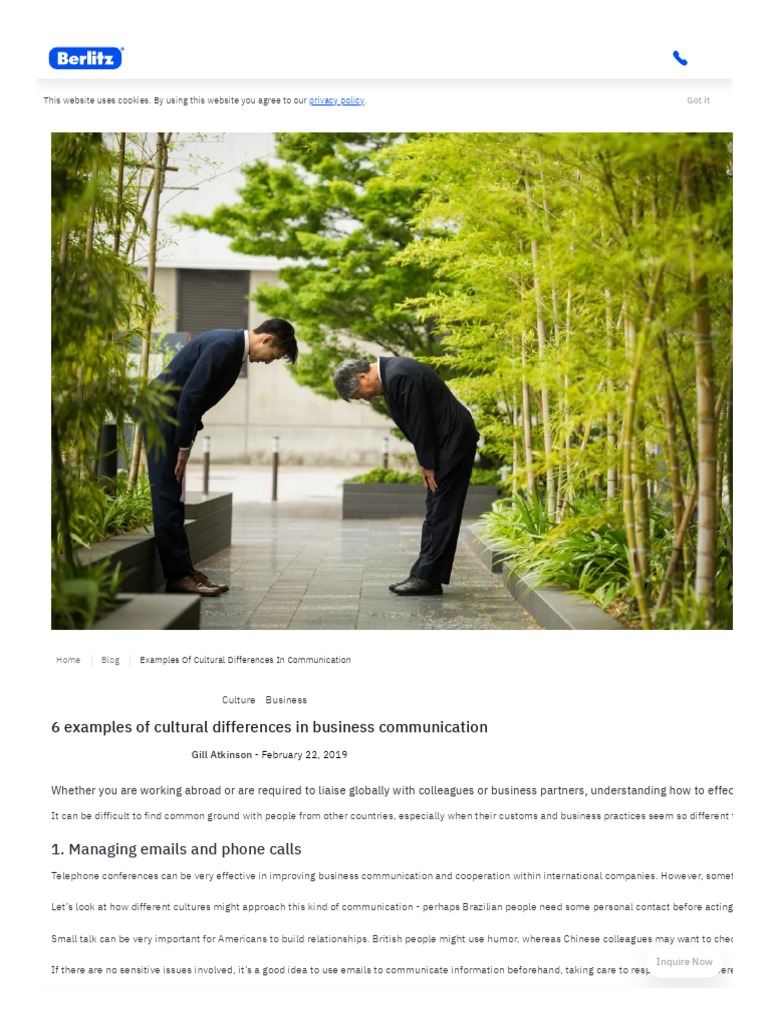 6 Examples of Cultural Differences in Communication | PDF | Negotiation ...