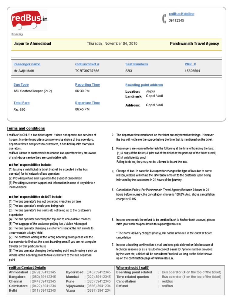 Red Bus Ticket | PDF | Ticket (Admission) | Bus