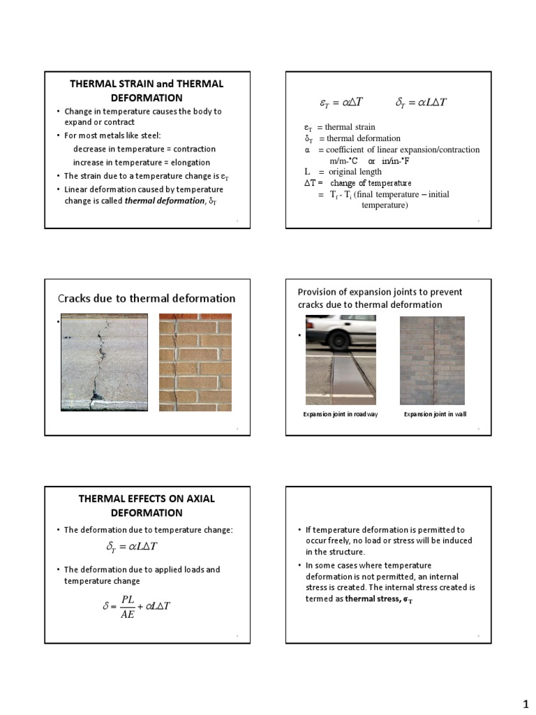 10 Thermal Strain, Thermal Deformation | PDF | Thermal Expansion ...