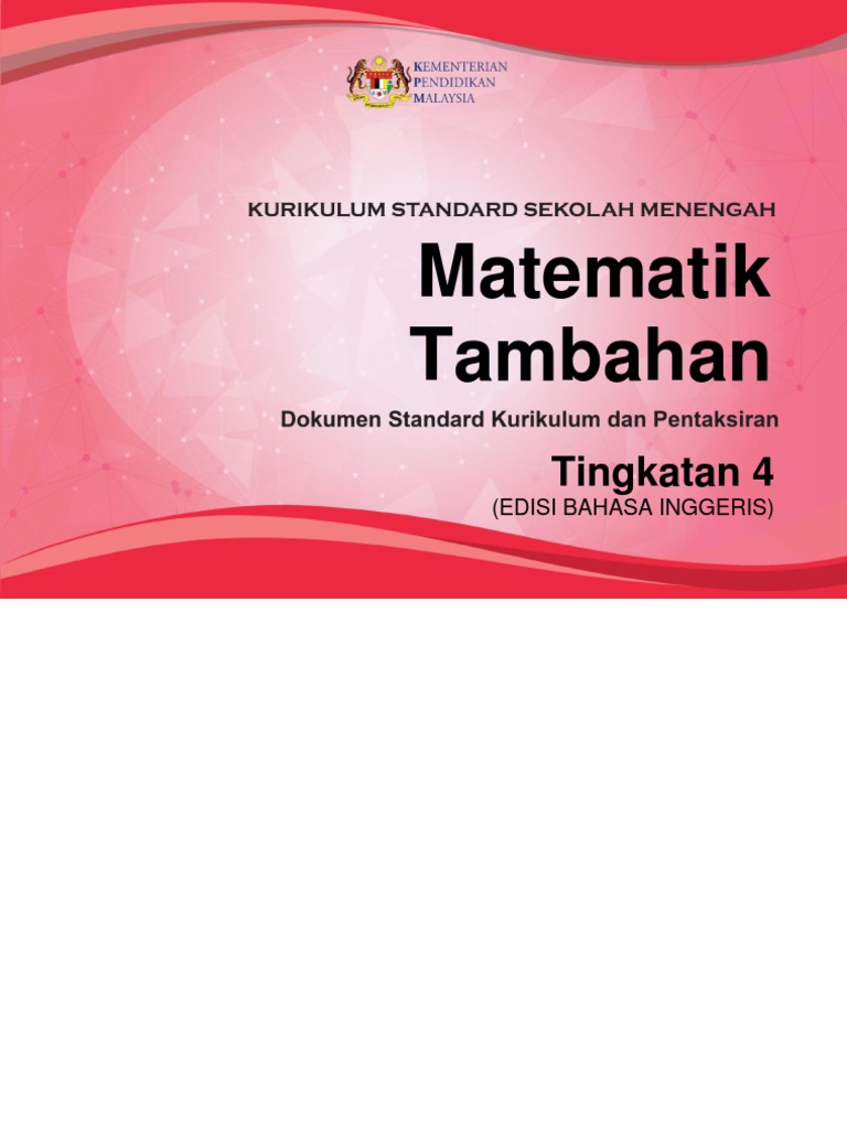 DSKP KSSM Additional Mathematics Form 4 PDF | PDF