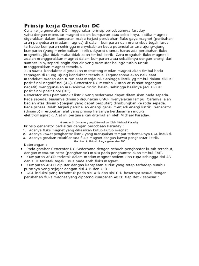 Prinsip Kerja Generator DC | PDF