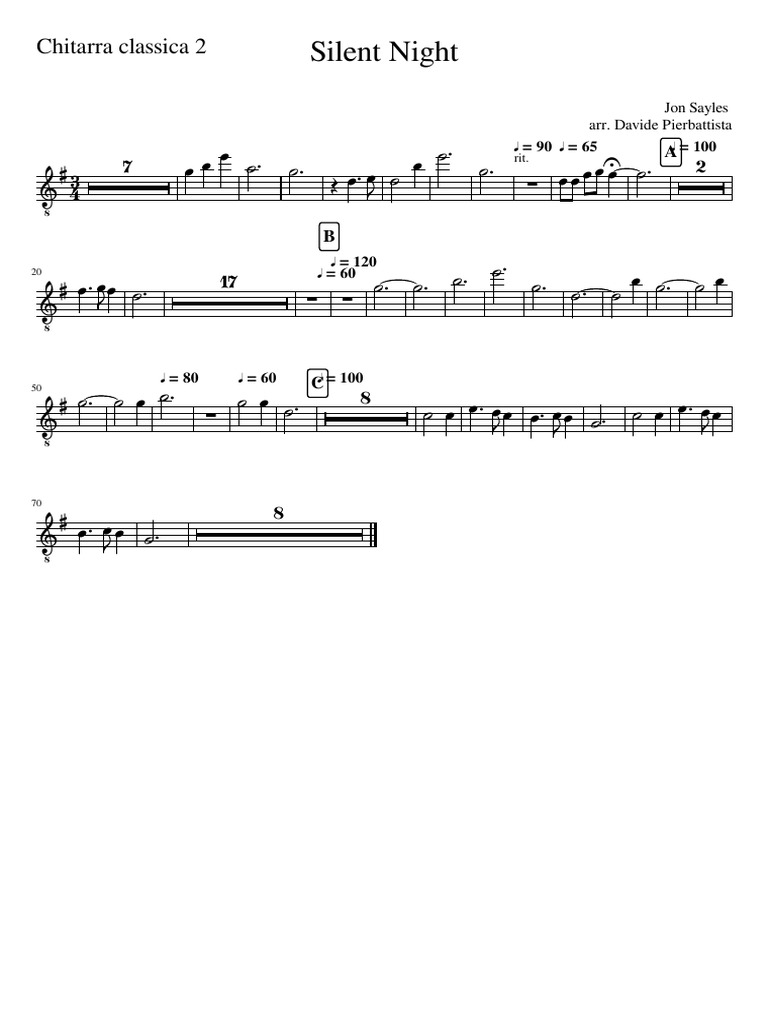 Silent - Night Ensemble-Chitarra - Classica - 2 PDF | PDF