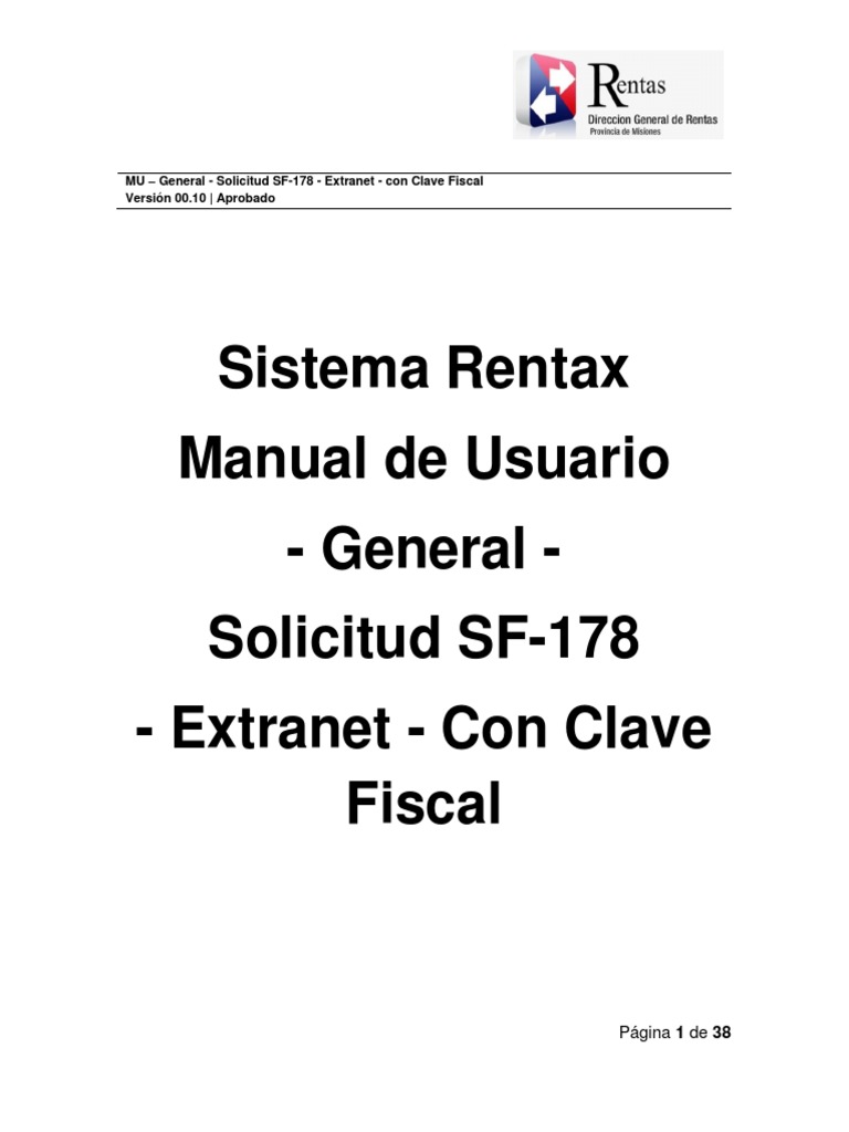 Guía para Solicitud SF-178 Misiones | PDF | Sitios web | Percepción
