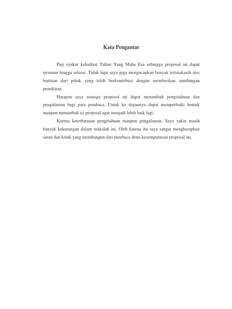 Contoh Proposal Bisnis | PDF