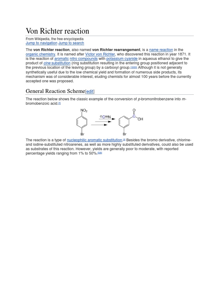 Von Richter Reaction | PDF | Technology & Engineering