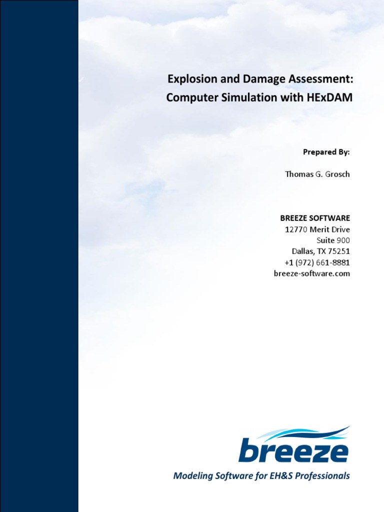 Explosion and Damage Assessment Computer Simulation Using HExDAM PDF ...