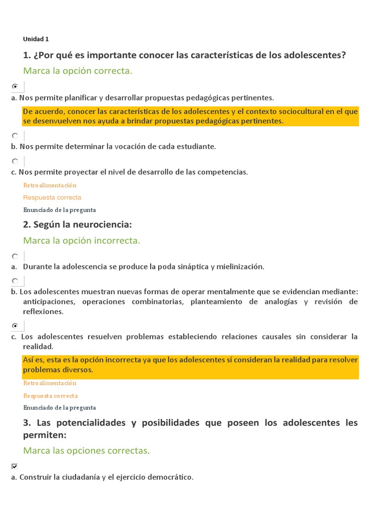 Respuestas Modulo 1 | PDF | Aprendizaje | Maestros