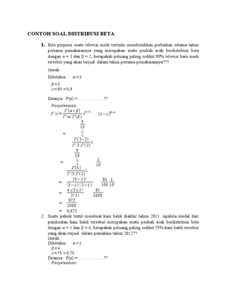 Distribusi Beta | PDF