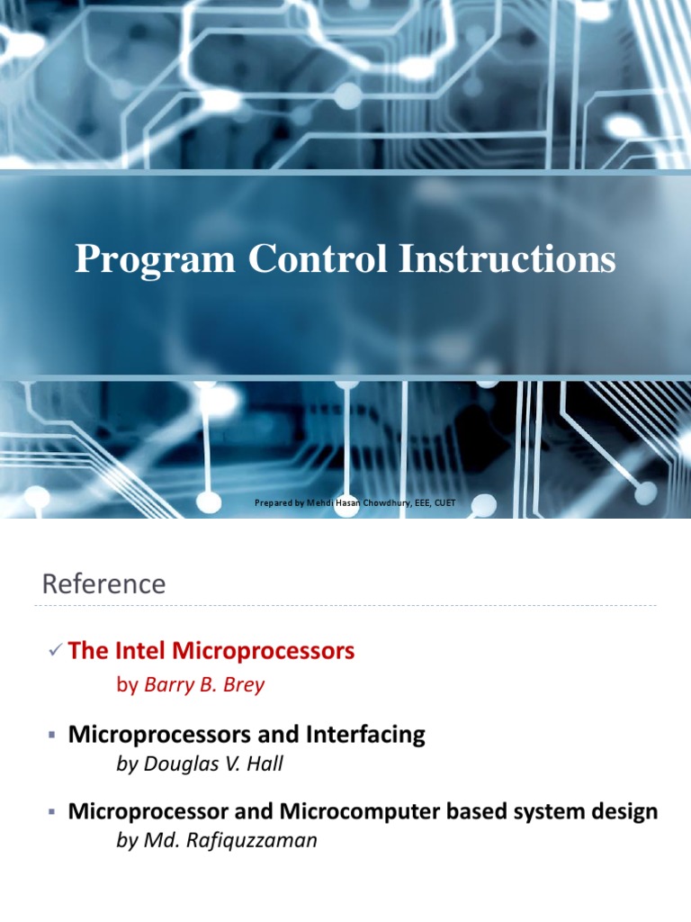 Program Control Instruction | PDF | Subroutine | Central Processing Unit