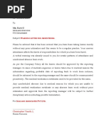 Deployment Letter - Sample | PDF | Government | Business