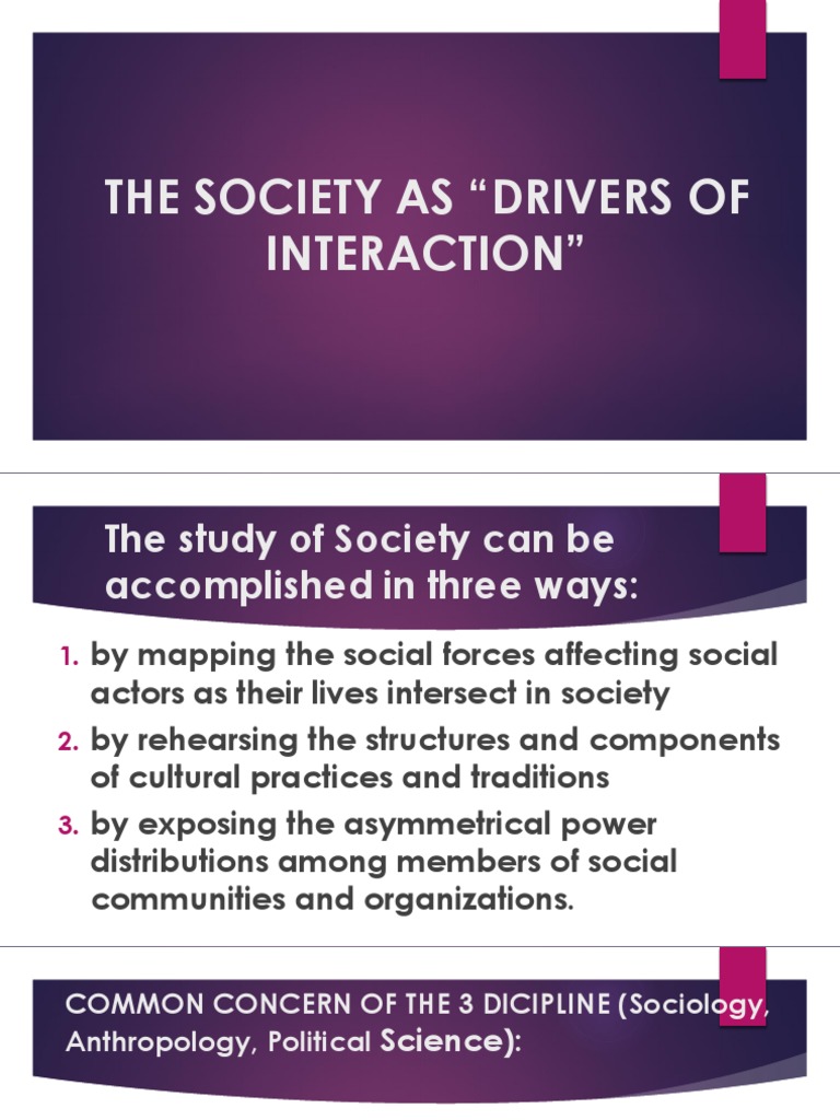 Lesson 2 The Society As Drivers of Society | PDF | Sociology | Social ...