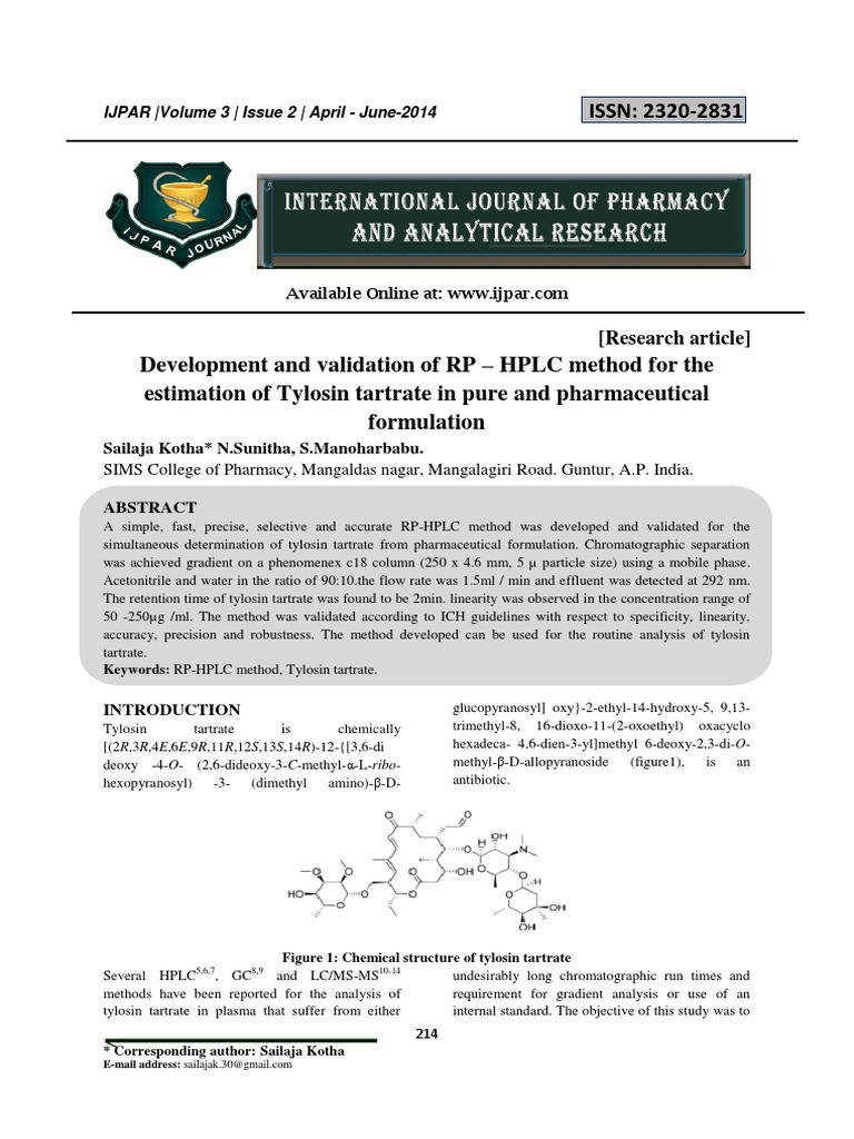 Development And Validation Of Rp Hplc Method For The Estimation Of