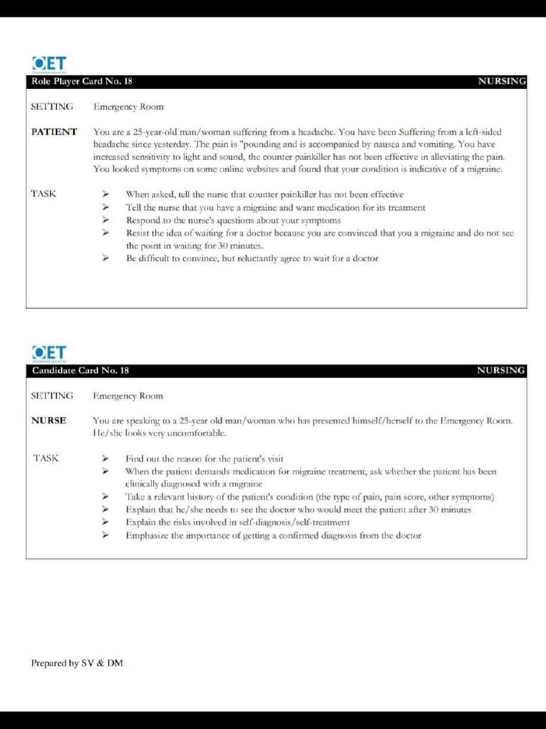 OET Speaking Tips | PDF