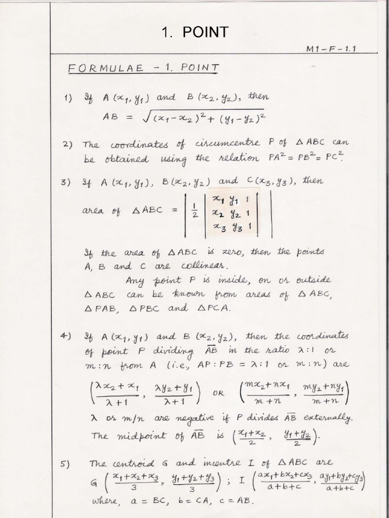 Mathematics 1 Formulae PDF | PDF | Teaching Methods & Materials | Science & Mathematics