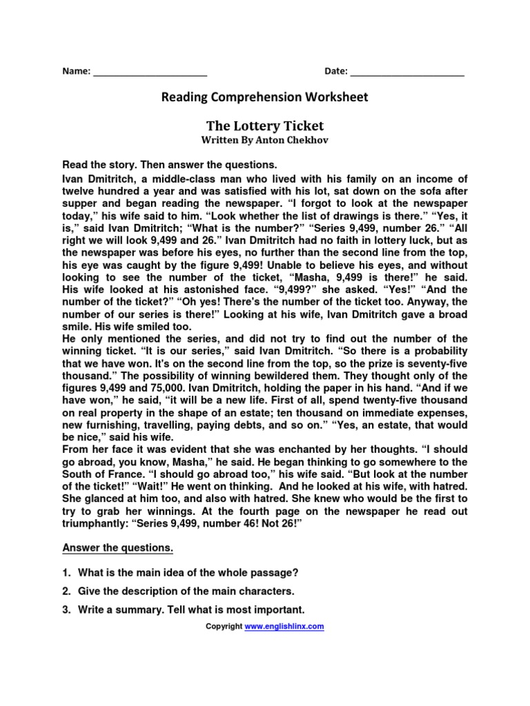 The Lottery Ticket | PDF