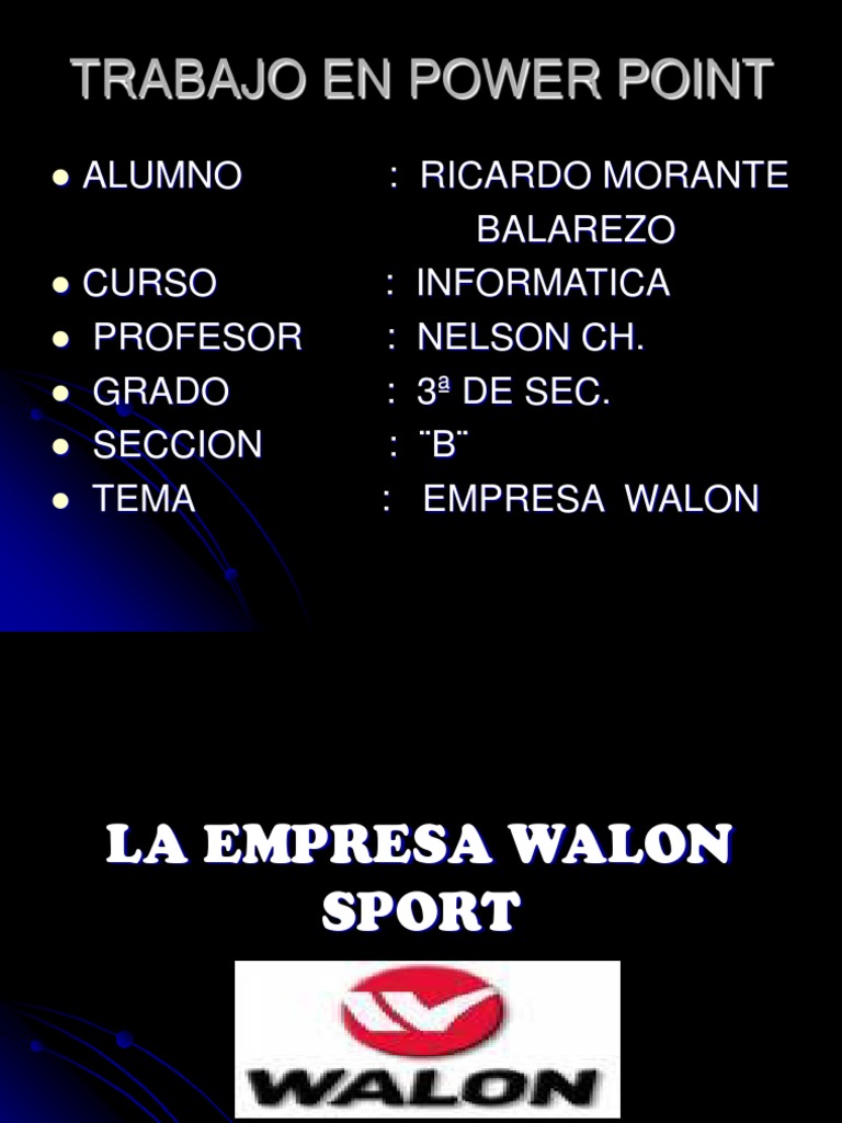 La Empresa Walon Sport | PDF | Perú | Asociación de Futbol