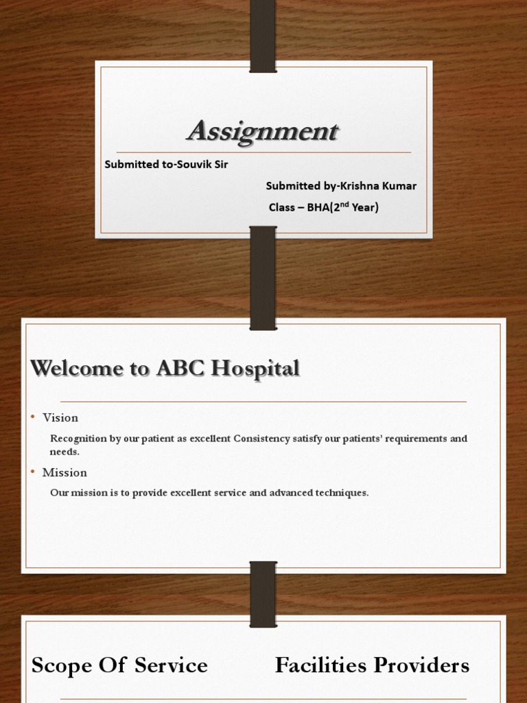 A Comprehensive Operational Plan for ABC Hospital: Departments ...