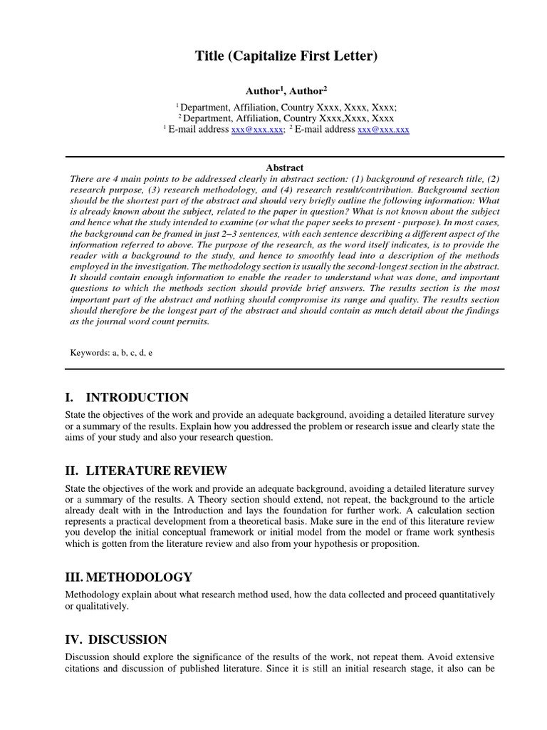Template Full Paper (Conceptual) | PDF | Justification | Inquiry