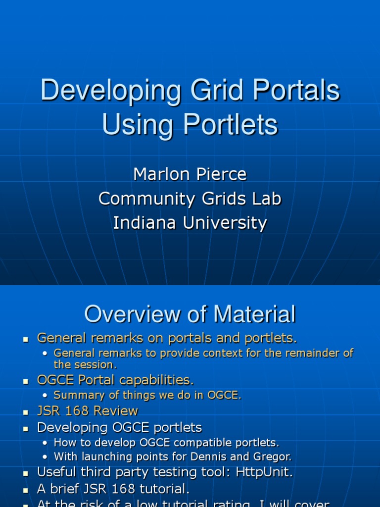 Portal Presentation Material | Download Free PDF | Application Programming Interface | Java Servlet