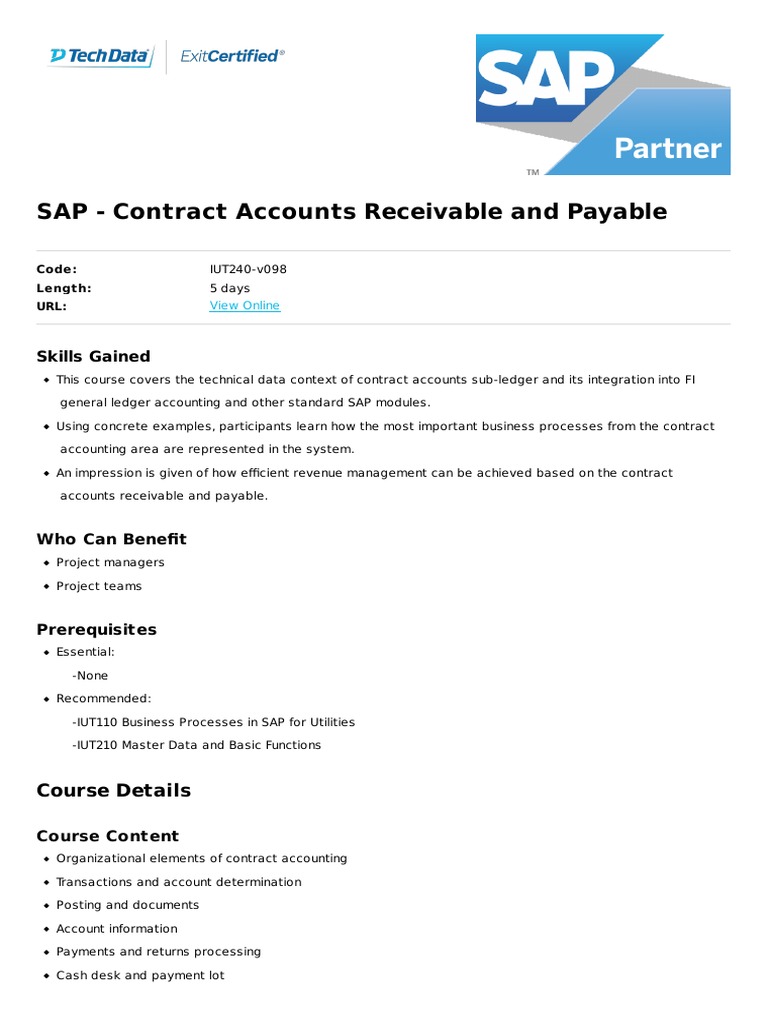 Contract Accounts Receivable and Payable 2 | PDF