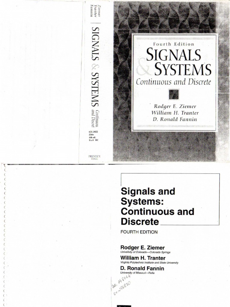 Rodger E. Ziemer, William H. Tranter, D. R. Fannin - Signals and ...