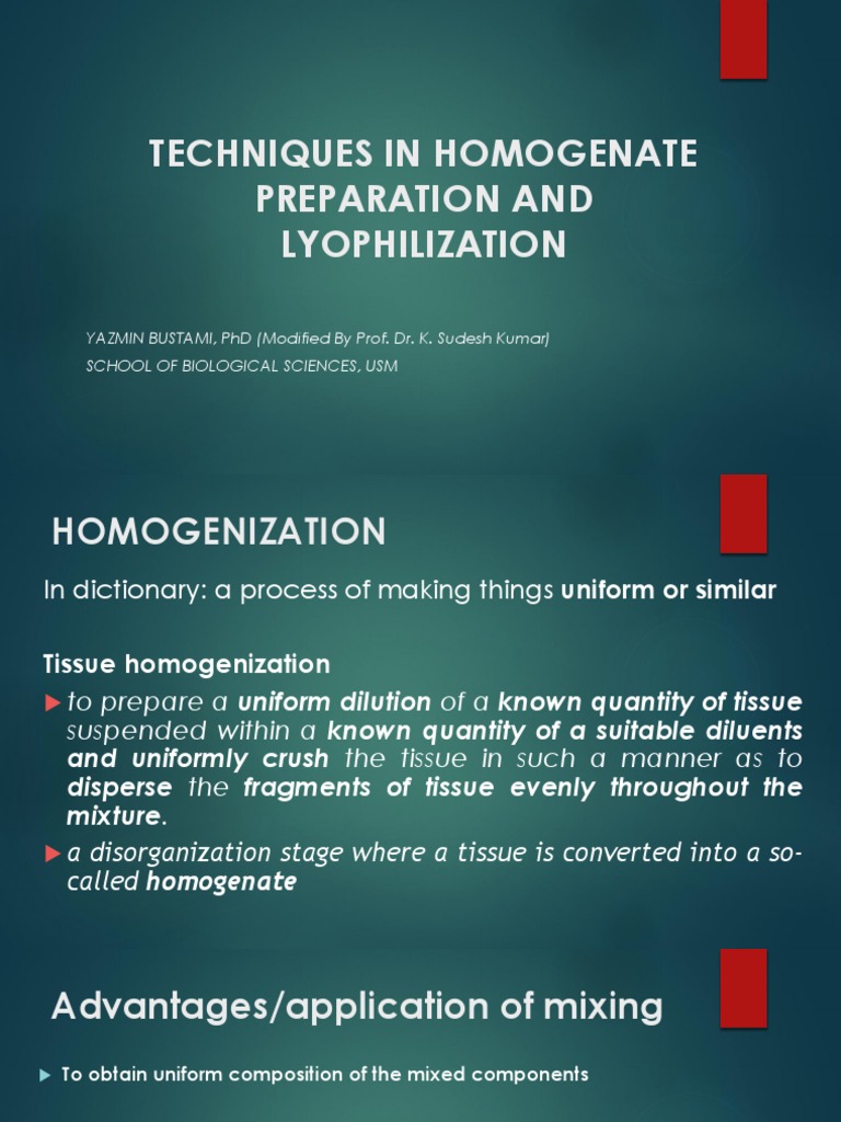 Lecture Note 3 - Homogenization and Lyophilization | PDF | Freeze ...