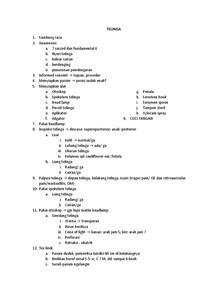 Catatan Koas THT | PDF