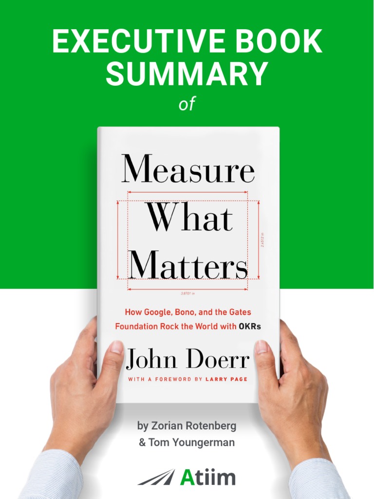 John Doerr OKRs and Measure What Matters Book Summary | PDF | Goal | You Tube