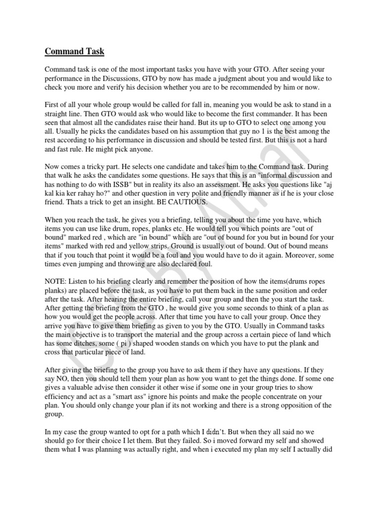 Command Task ISSB by Athar | PDF | Psychological Concepts | Cognition