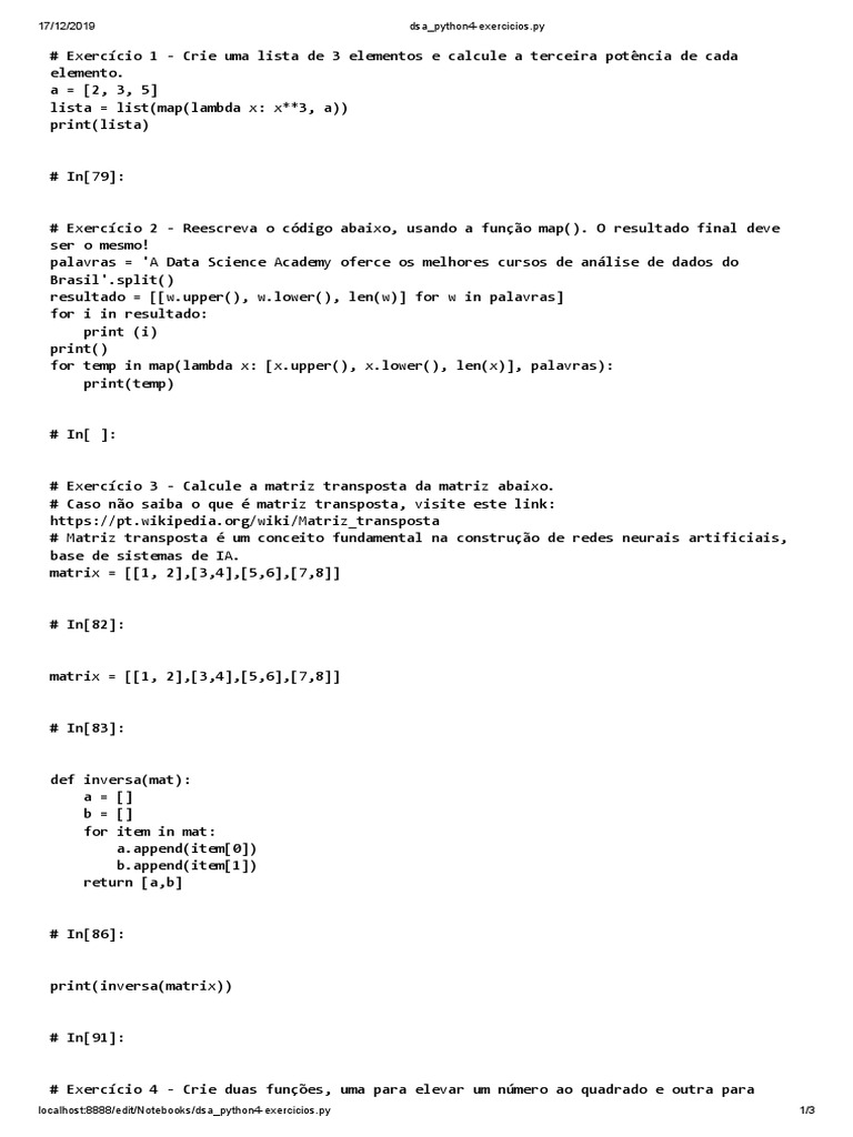 Python Exercicios Resolvidos Pdf Função Matemática Ensino De Matemática 
