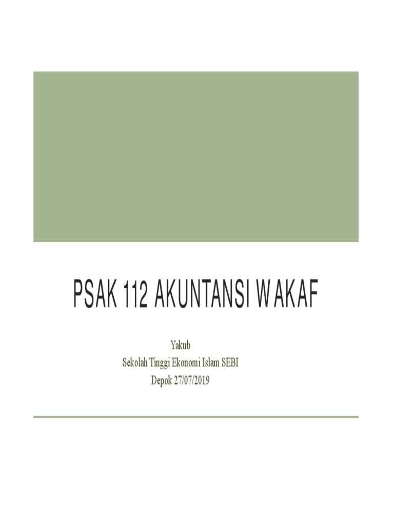 2a. Yakub - IAI - PSAK 112 (SEBI - 20190727) PDF | PDF