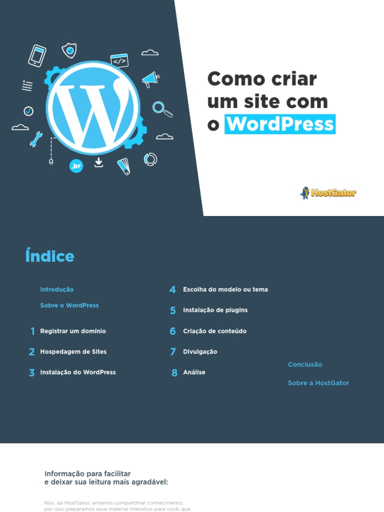 Como Criar Um Site Com o Wordpress | PDF | WordPress | Plug-in (informática)