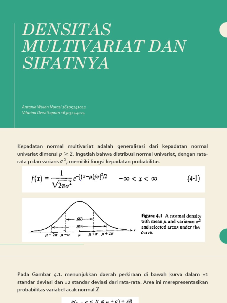 Distribusi Normal Multivariat dan Sifat-Sifatnya | PDF