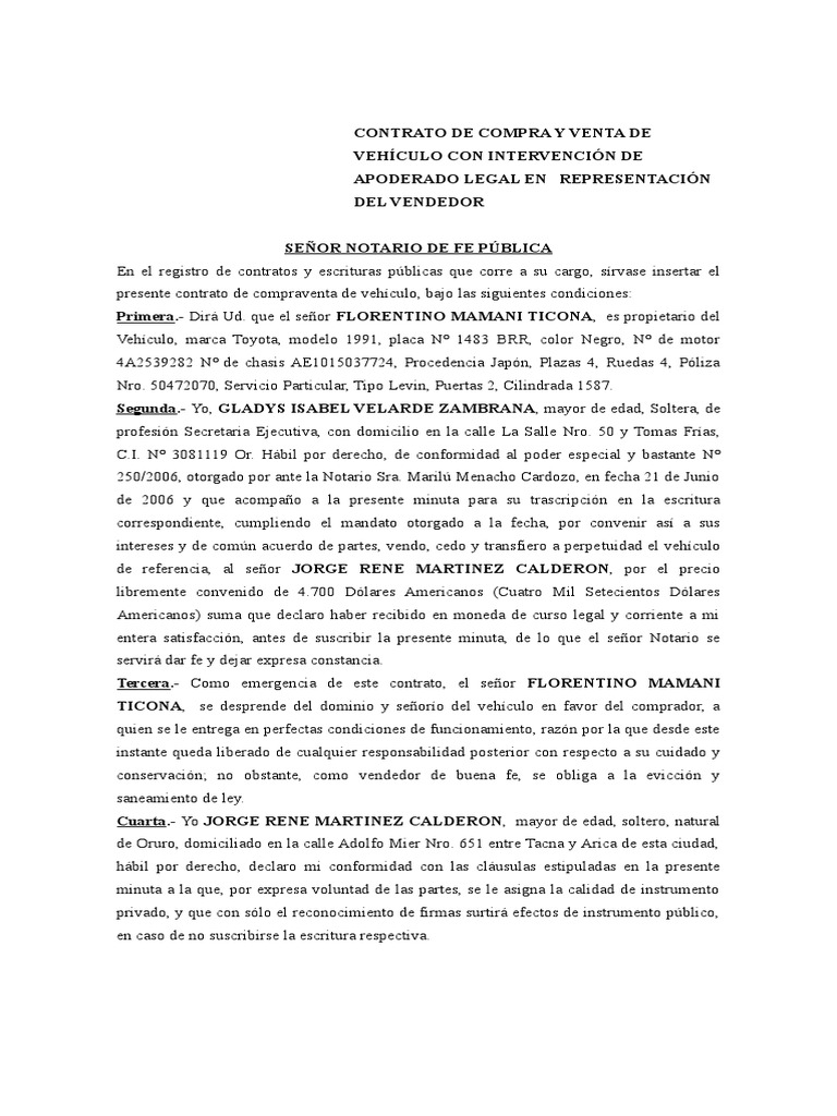 Minuta de Apoderado | PDF | Gobierno