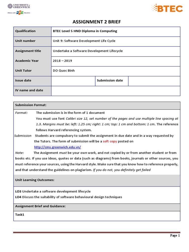 Brief.docx | Software Quality | Software Development
