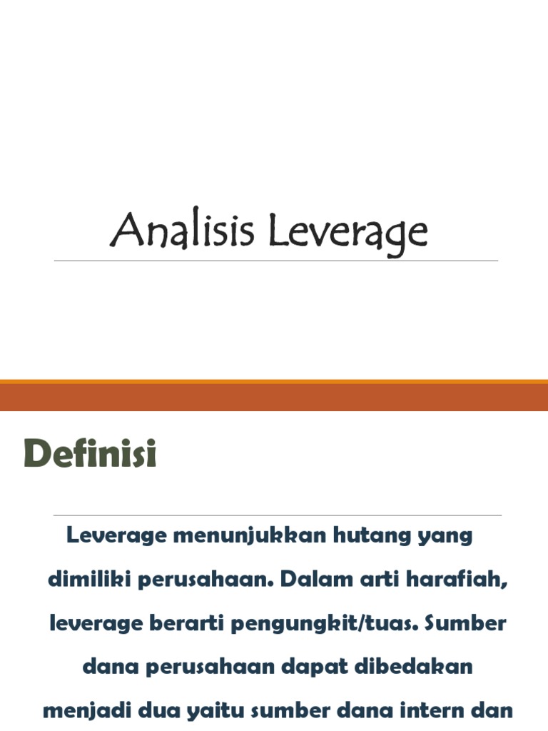 Chapter 8 Analisis Leverage | PDF