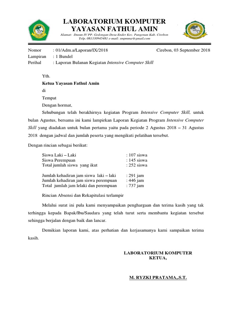 Surat Laporan | PDF