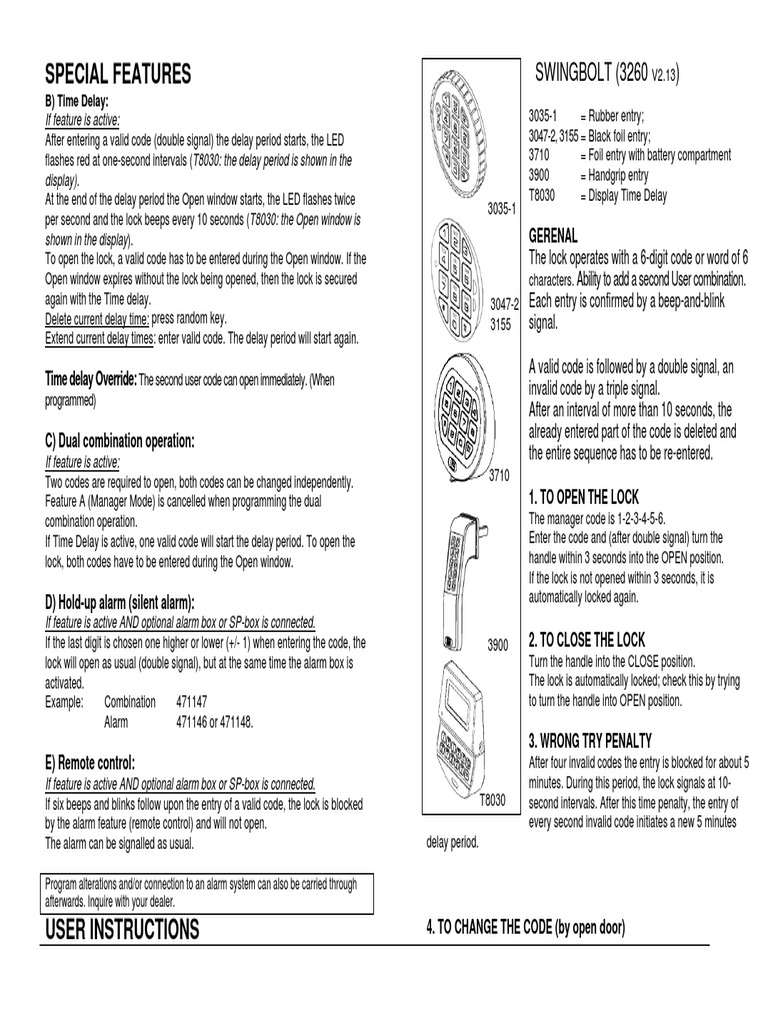 Lagard Safe Lock Wincor ATM | PDF | Security Alarm | Computer Architecture