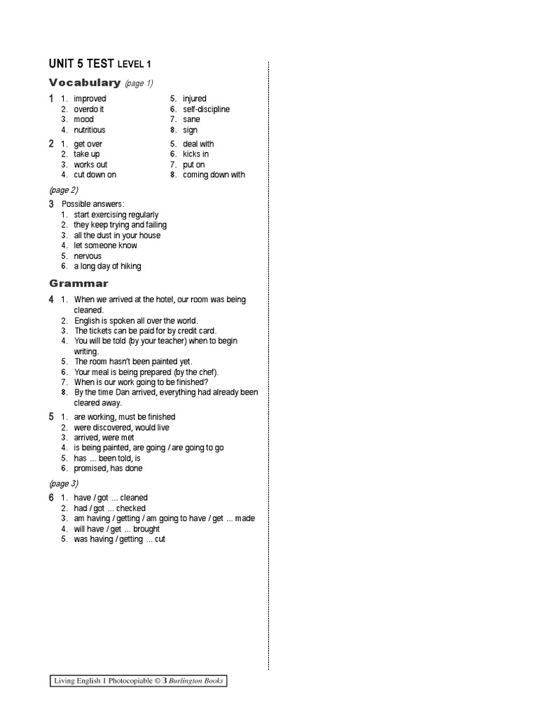 Unit 5 Self Test ANSWERS | PDF