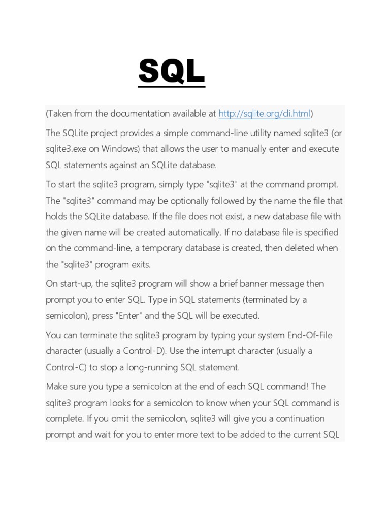 Sqlite | PDF
