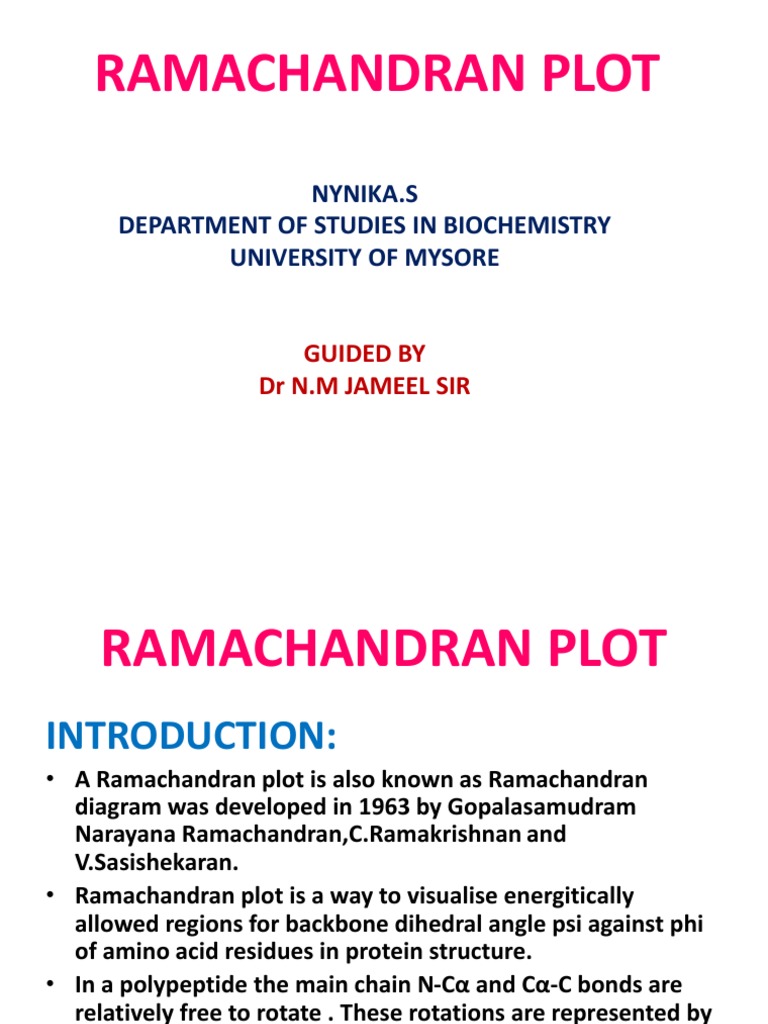 Ramachandran Plot | PDF | Protein Structure | Alpha Helix