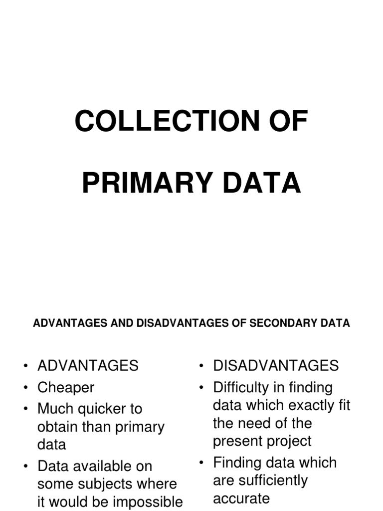 Primary Data Collection PDF | PDF | Questionnaire | Bias