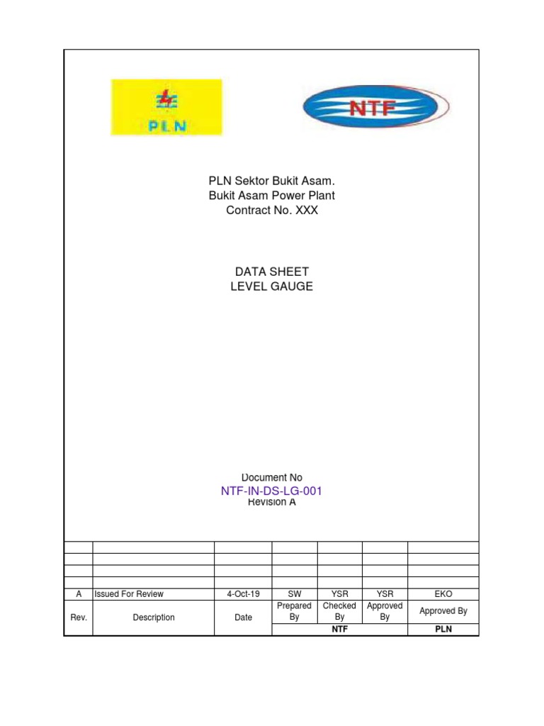 NTF in DS LG 001 Data Sheet Level Gauge | Download Free PDF ...