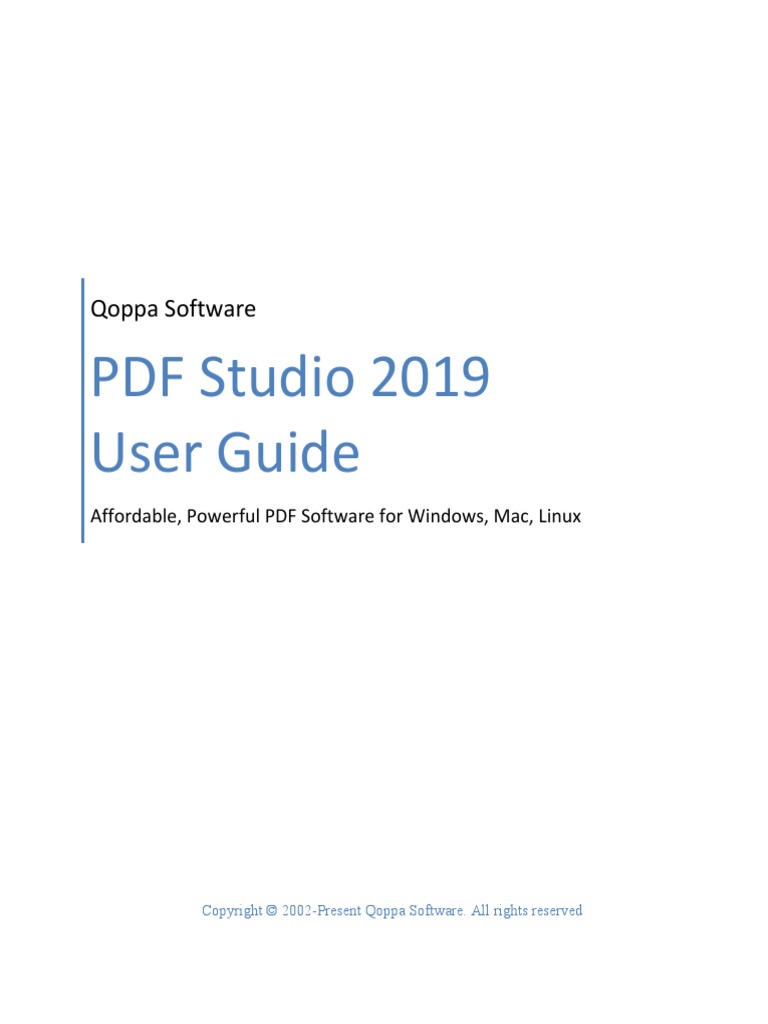 PDF Studio Viewer 2019 User Guide | PDF | Mac Os | Operating System