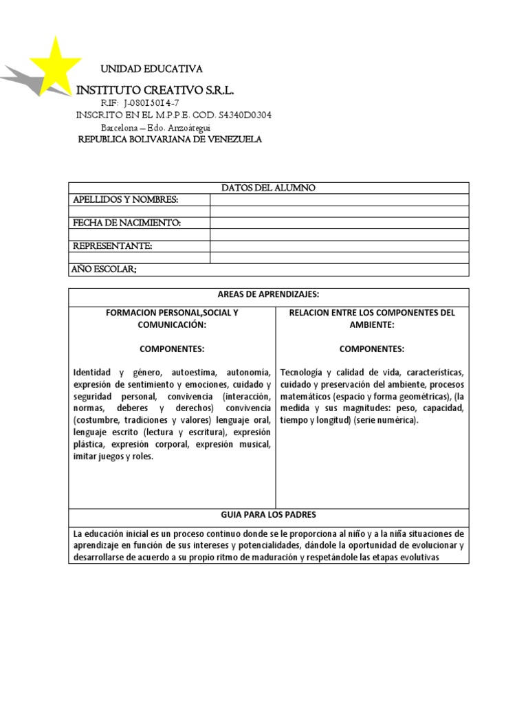 Formato de Boleta Ue Instituto Creativo | PDF