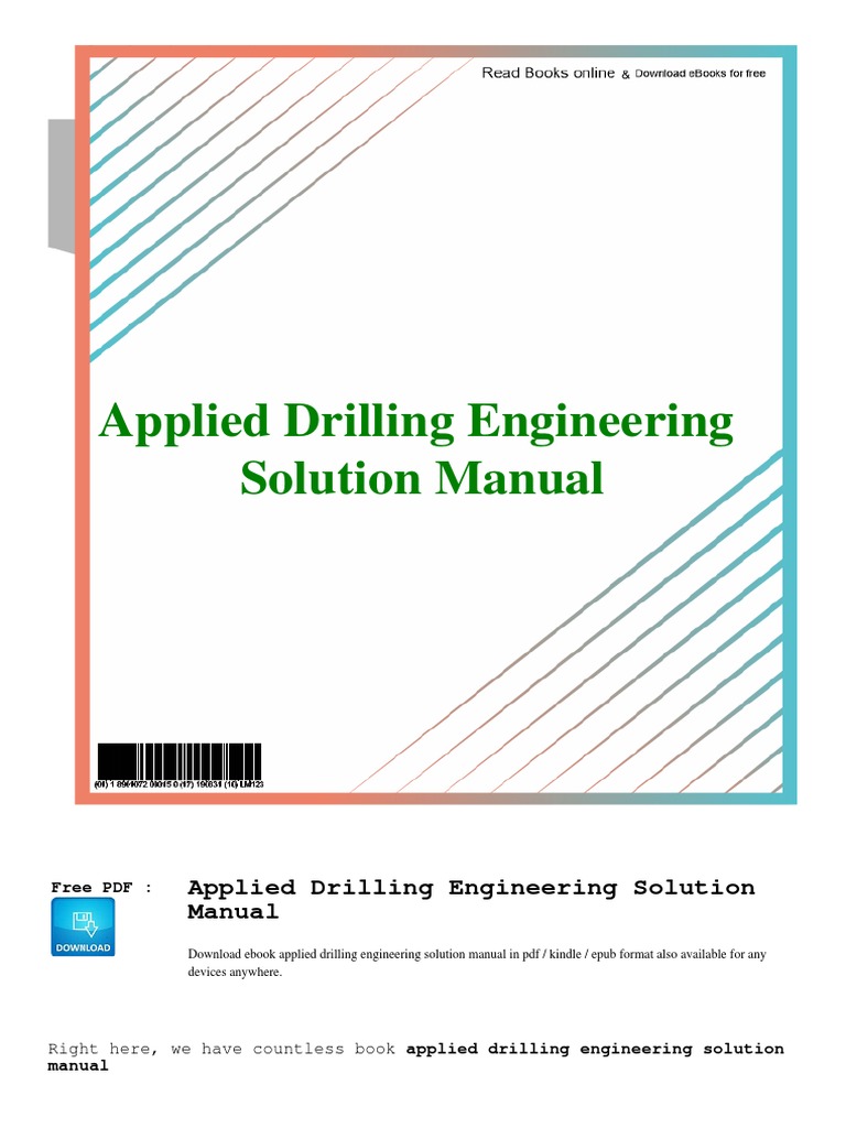 Applied Drilling ENG. SOLUTIONS Manual | PDF | Technology & Engineering