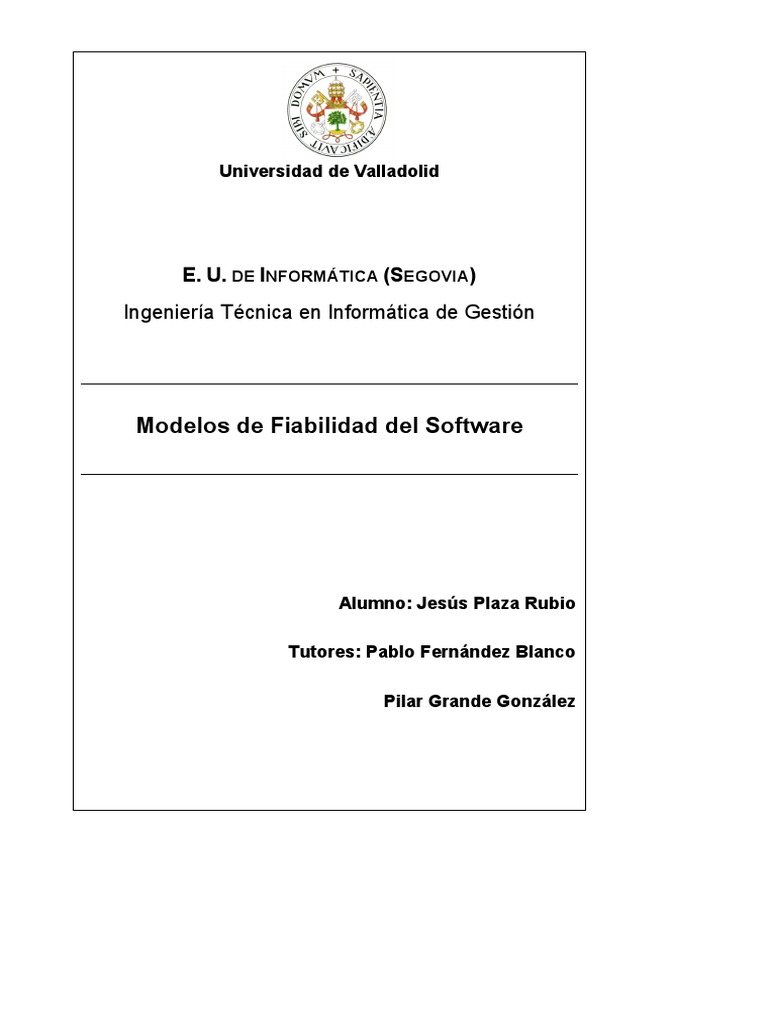 Fiabilidad del Software | PDF | Ingeniería de confiabilidad | Software