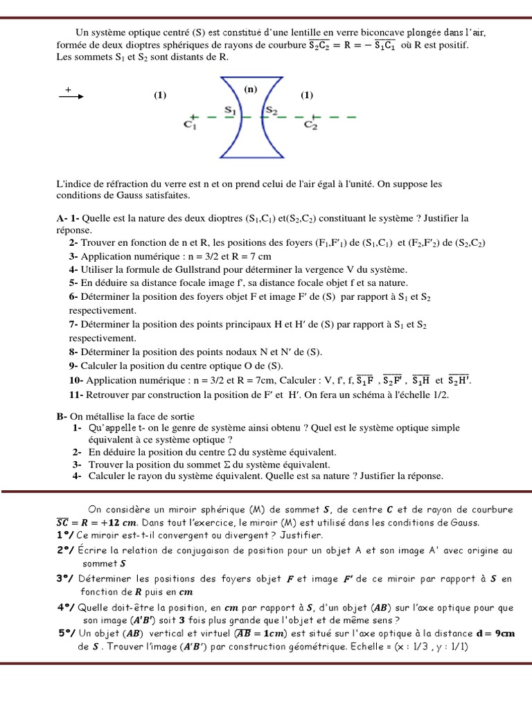 Exam Correction Sess | PDF | Optique | Philosophie naturelle